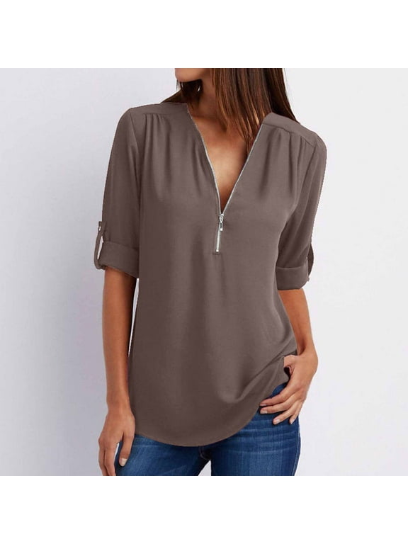 SHIBEVER Womens Tops Summer Short Sleeve Hoodies Casual Drawstring ...