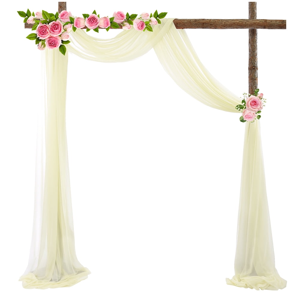 Chiffon Drapery Densed Stretch Yarn Wedding Arch Outdoor Background ...
