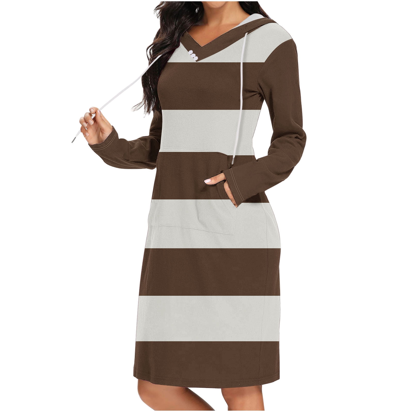 Chiffon Dresses for Women Hoodies for Women Long Sleeve Pullover Hooded ...