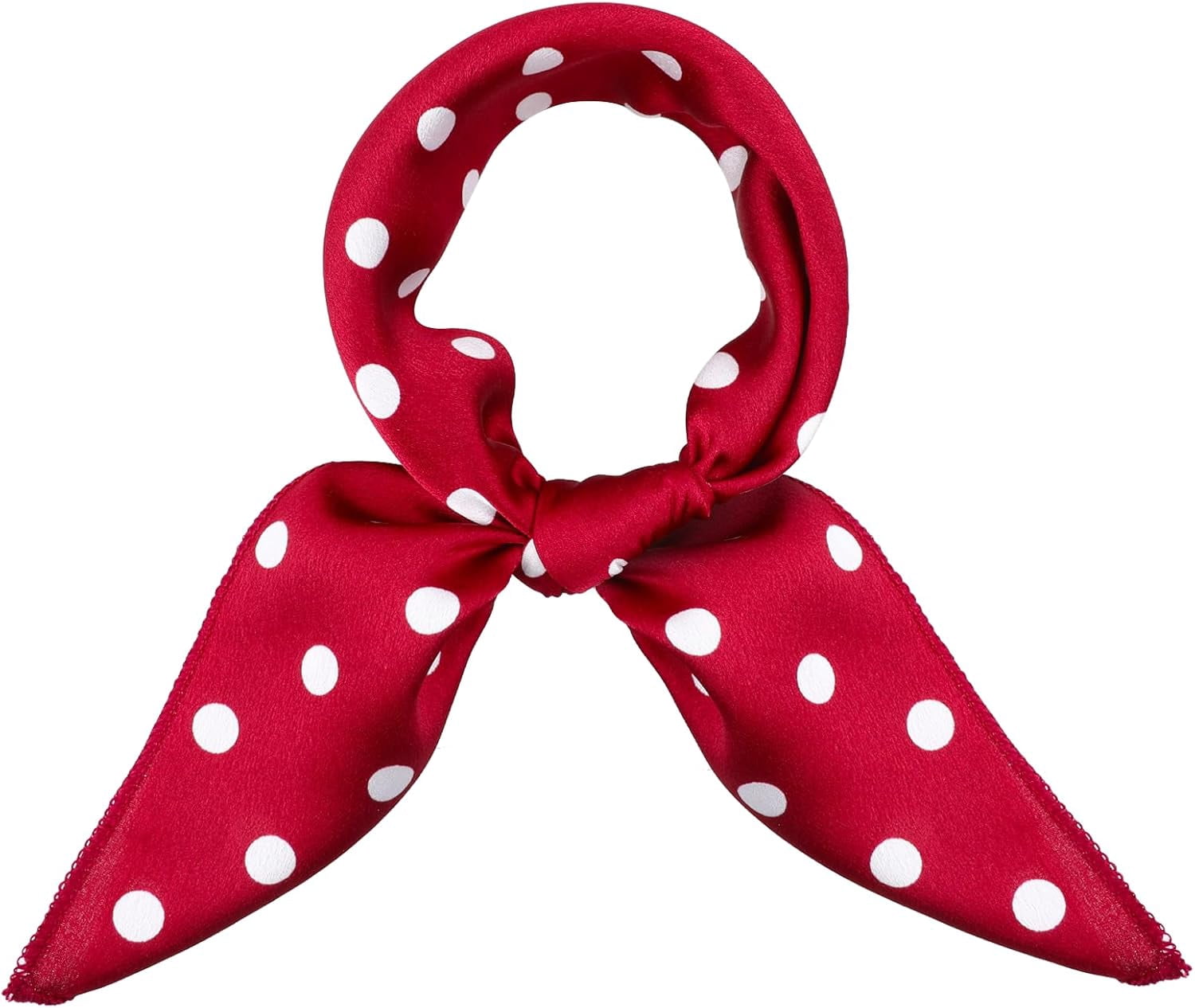 Chiffon Scarf Square Red Neck Scarf Red Polka Dot Bandana Square Red ...