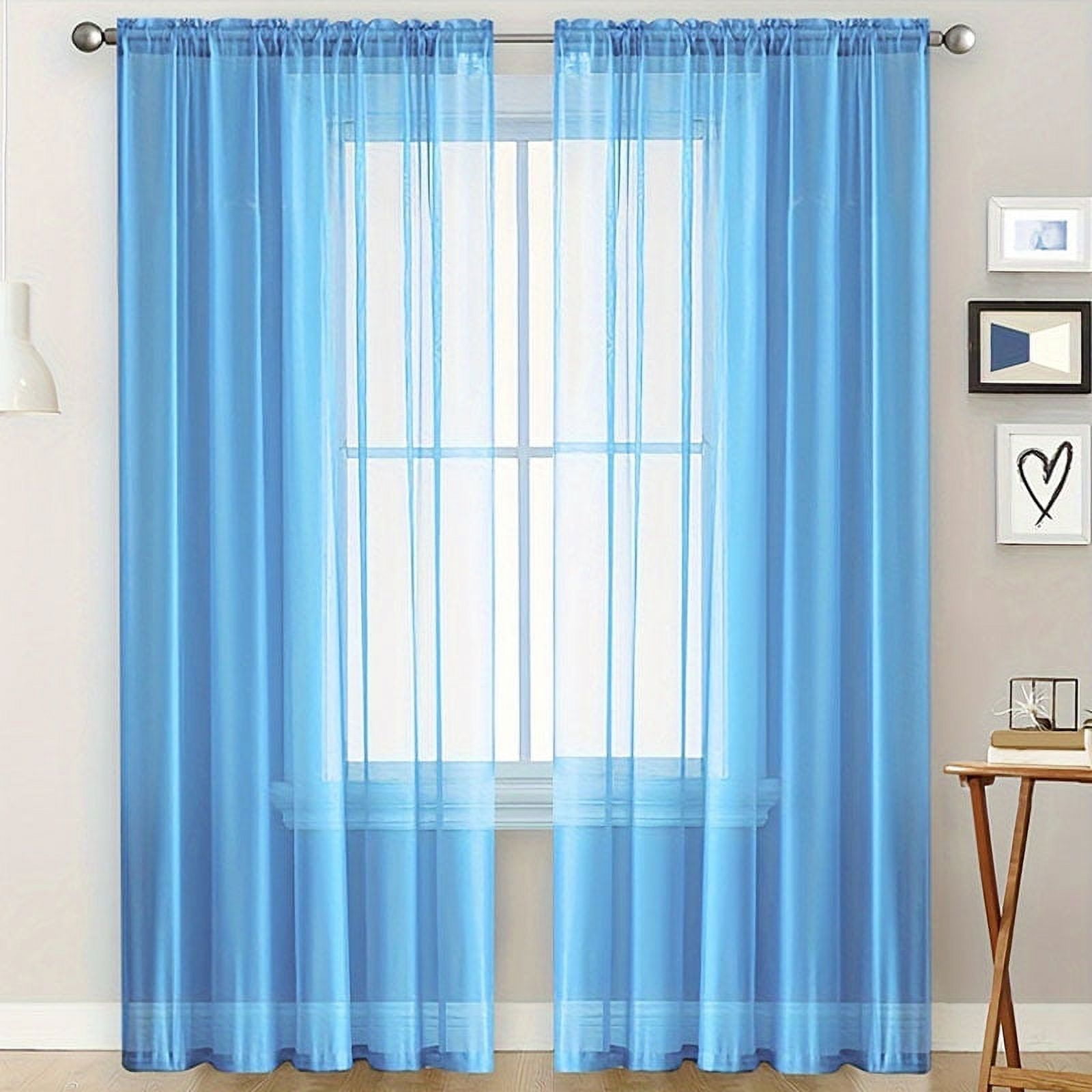 Chiffon Sheer Window Curtains For Living Modern Simple Curtain Gauze ...