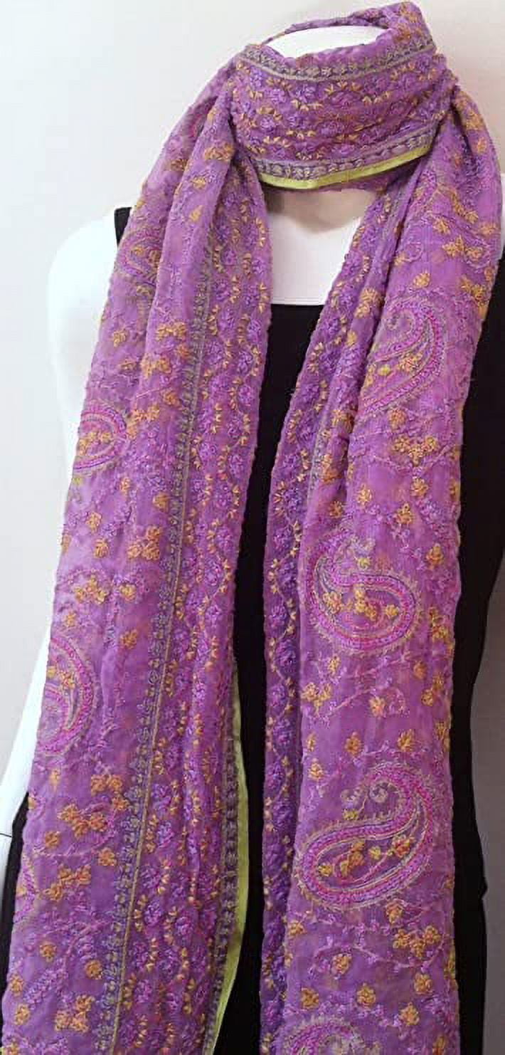 Chiffon Silk Lavender Light Purple Big Scarf, Neck Wear, Wrap ...