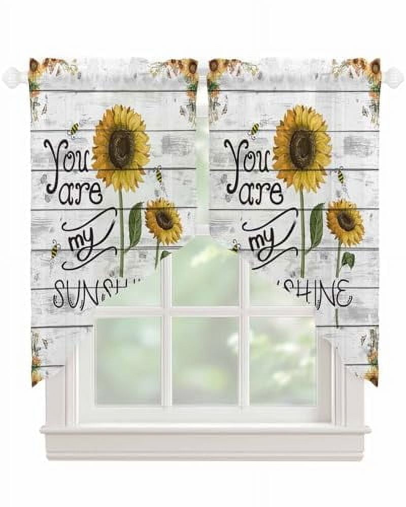 Chiffon Swag Curtain Valances Ocean Rod Pocket Kitchen Curtain Voile ...