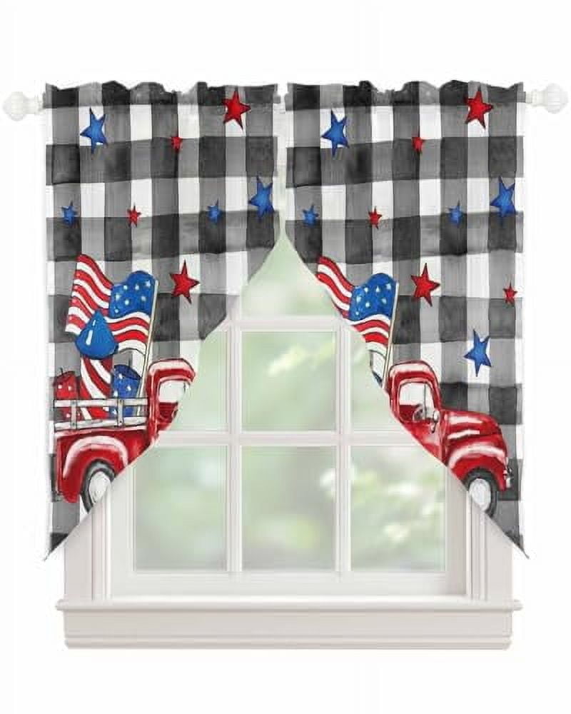 Chiffon Swag Valance Curtain Swag Valance Kitchen Curtains Stars and ...