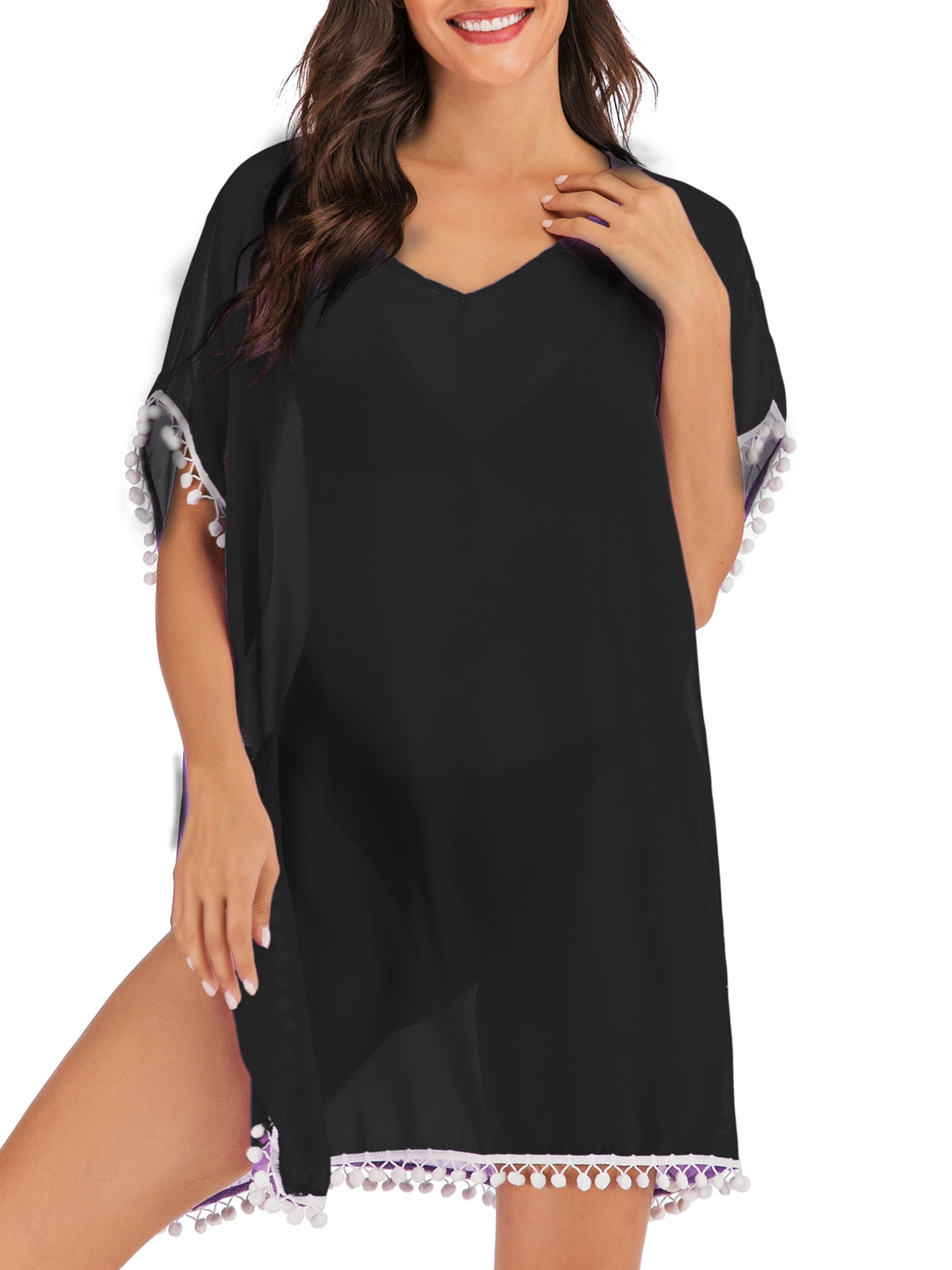 Chiffon Swimsuit Cover Up For Women's Beach Swimwear Sun Protection ...