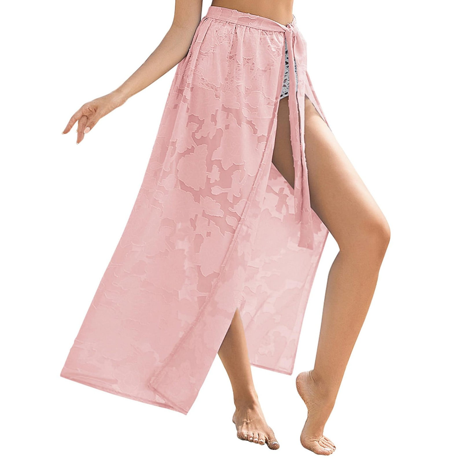 Chiffon Swimsuit Coverup Sarong - KLOY2K Floral Beach Wrap Skirt Sheer ...