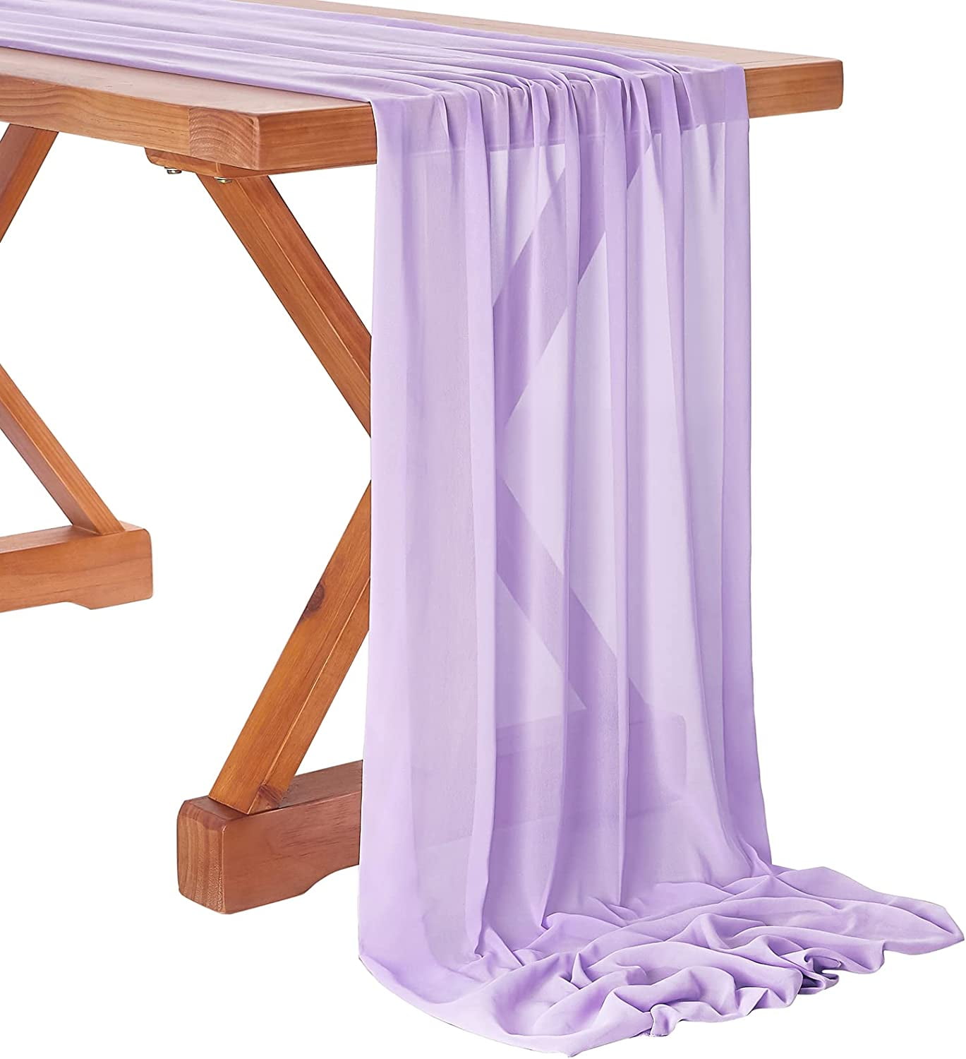 Chiffon Table Runner 29x120 Inch Sheer Romantic Table Runner for ...