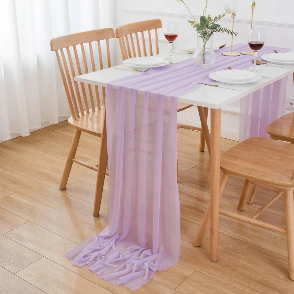 Chiffon Table Runner Sheer Fabric Silk for Boho Sheer Fabric Wedding ...