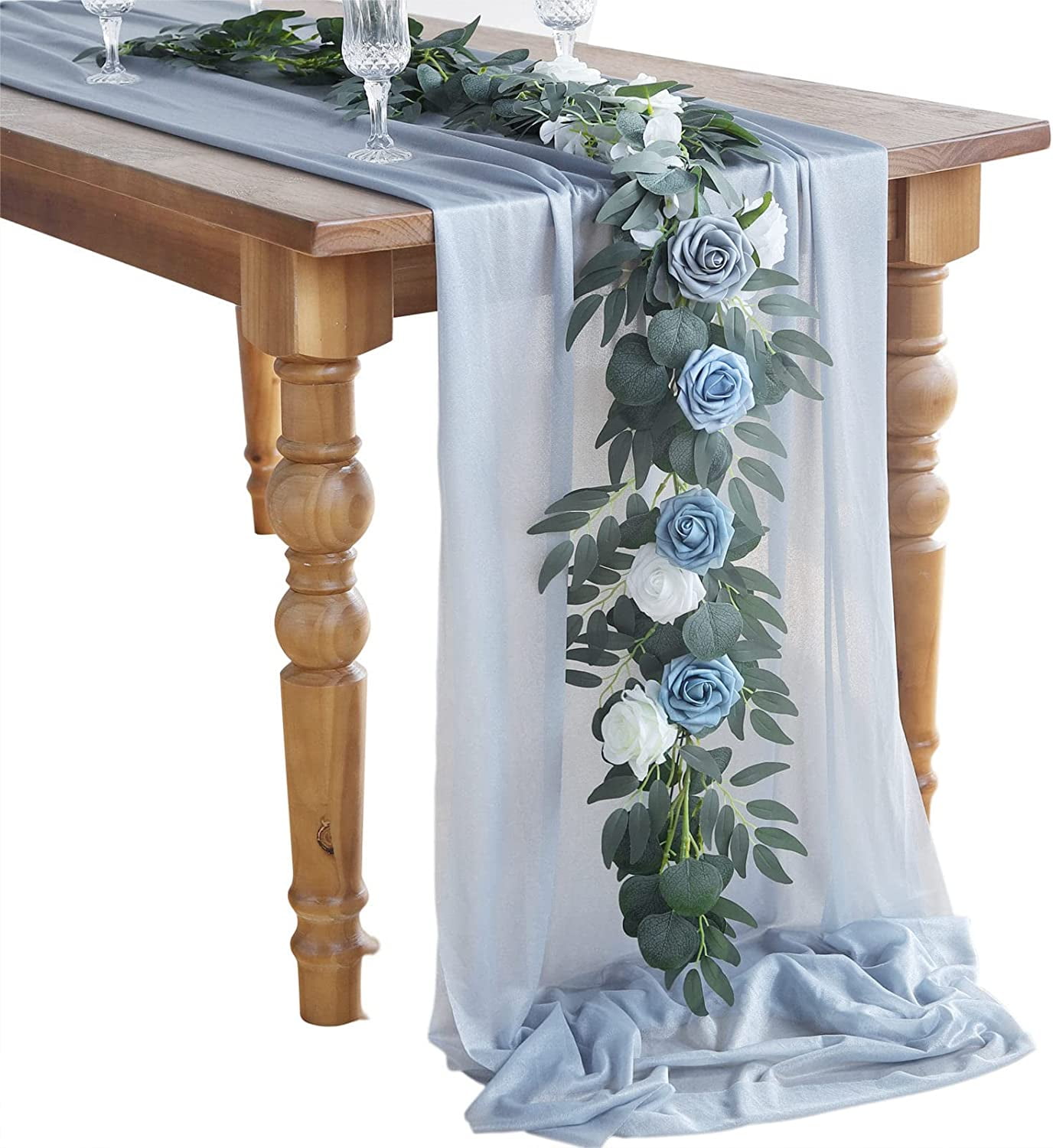 Chiffon Table Runner for Wedding Decorations Rustic Table Runner Sheer ...