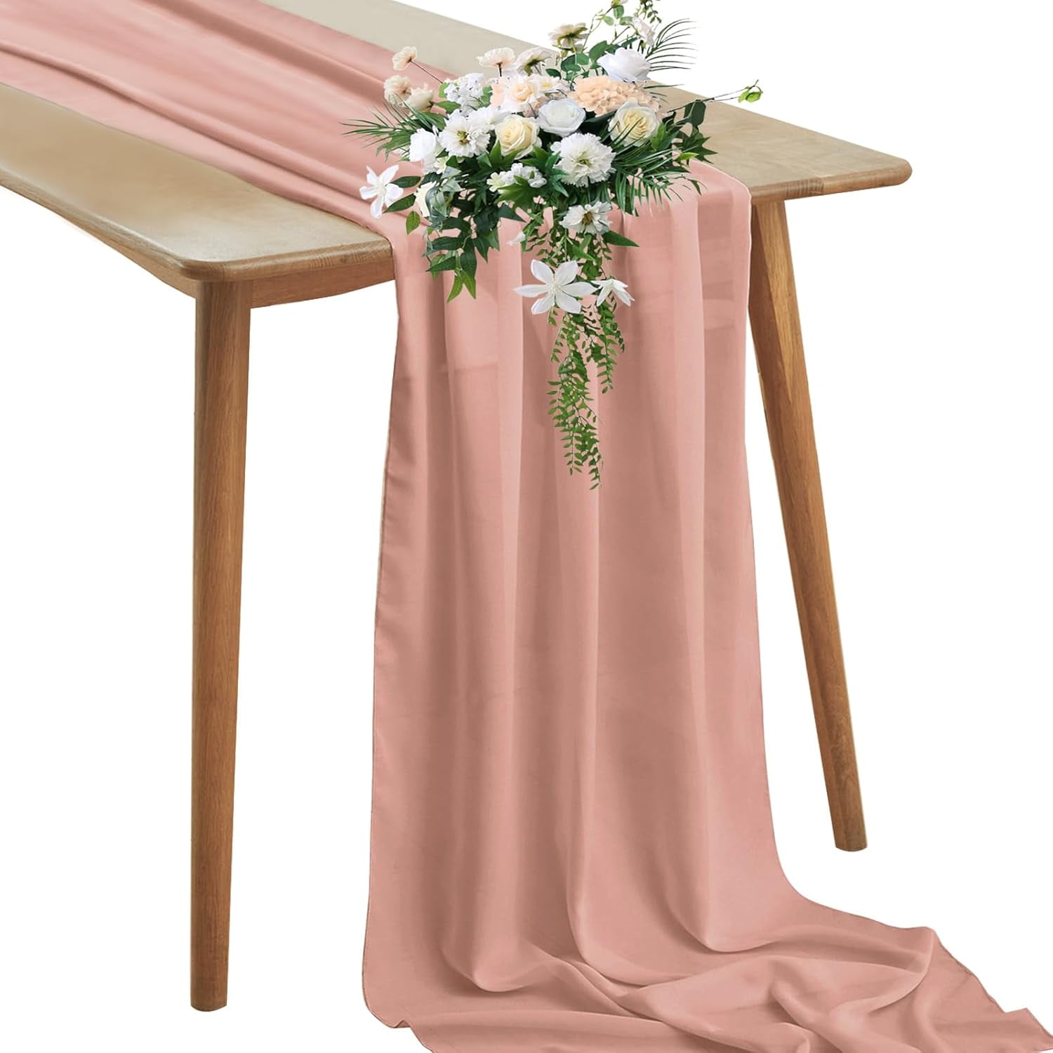 Chiffon Table Runners 10FT Sheer Chiffon Runner 29x120 Inches Romantic ...