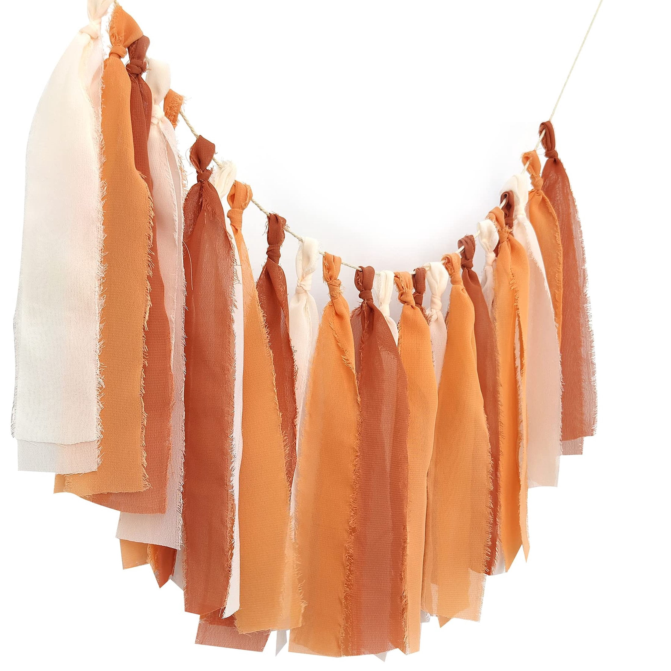 Chiffon Tsaasel Garland in Burnt Orange Coral for Elegant Wedding and ...