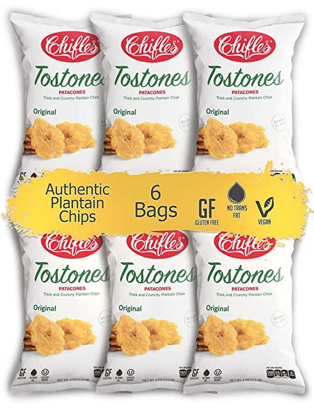 Chifles Original Tostones - Thick & Crunchy Plantain Chips (6pk ...