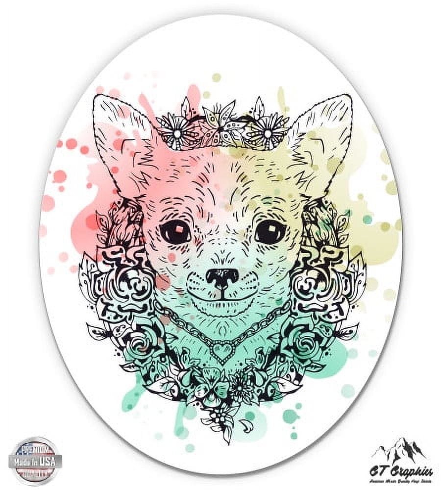 Chihuahua - 8" Vinyl Sticker - For Car Laptop I-Pad - Waterproof Decal ...