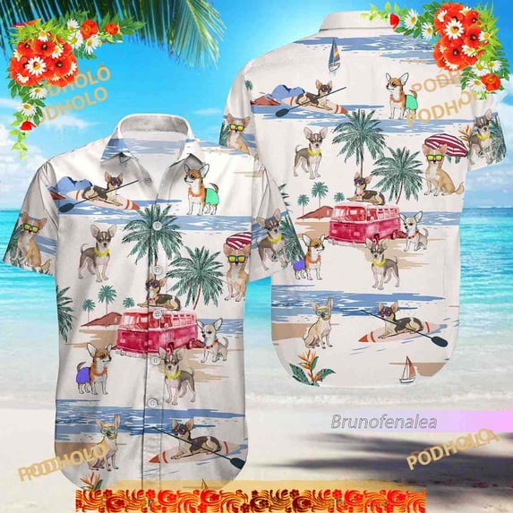 Chihuahua Button Shirt For Men Women, Chihuahua Summer Shirt - Walmart.com
