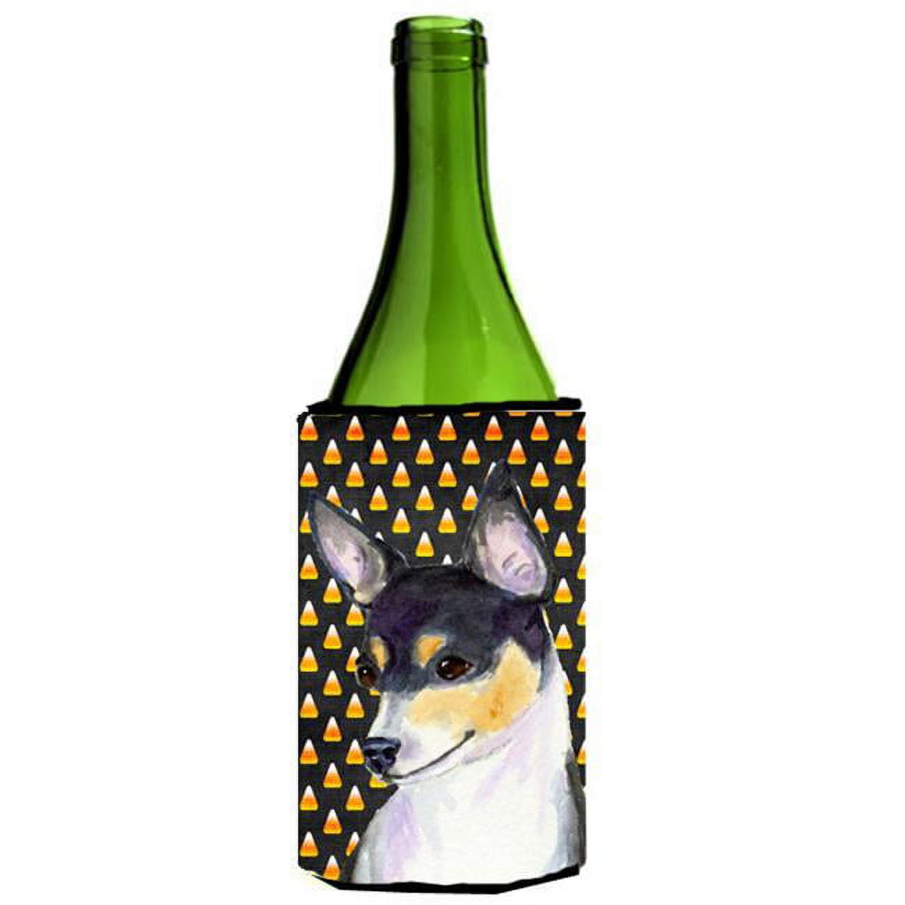 Chihuahua Candy Corn Halloween Portrait Wine Bottle Hugger - 24 oz ...