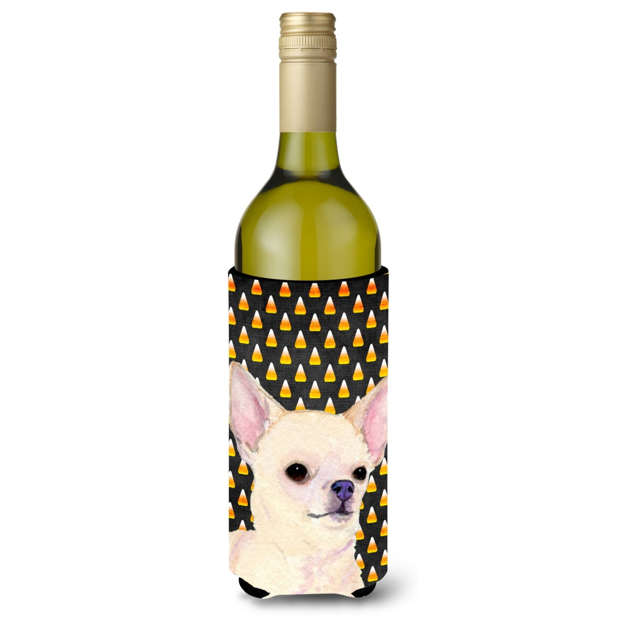 Chihuahua Candy Corn Halloween Portrait Wine Bottle Hugger - Walmart.com