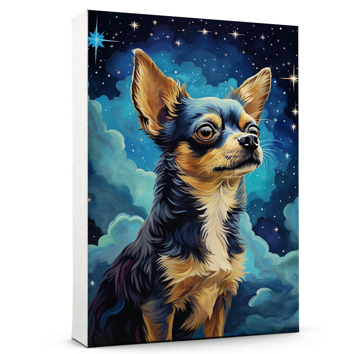 Chihuahua Canvas Wall Art Print, Dog Artwork Poster for Bedroom Living Room Decor Size 11x17inch ...