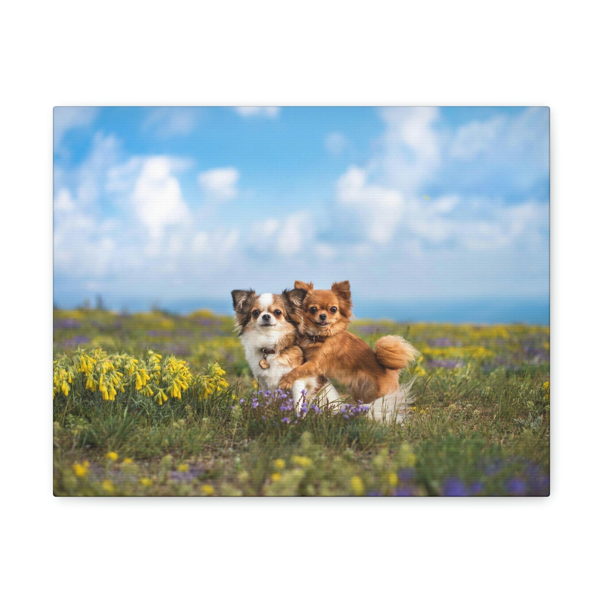 Chihuahua Couple Chihuahua Troop Print Animal Wall Art Wildlife Canvas Prints Wall Art Ready to ...