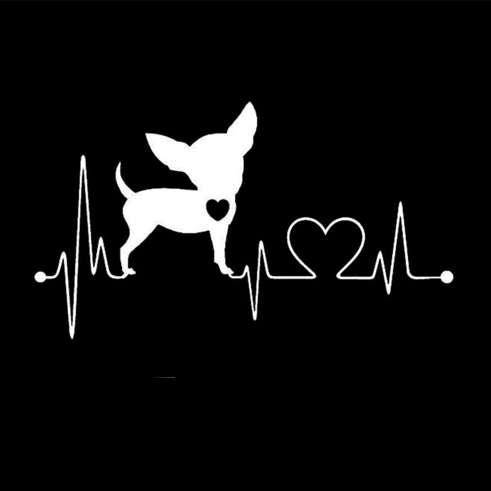 Chihuahua Dog Car Stickers, Sovob 2 Pcs Dog Sticker Car Sticker ...
