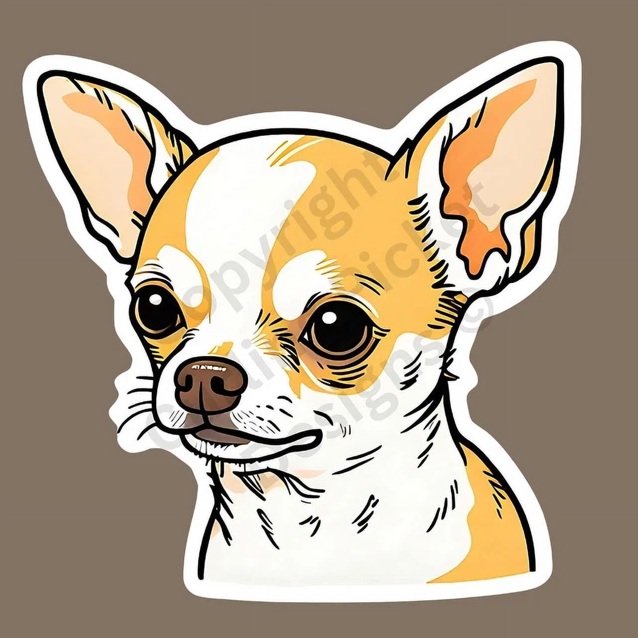 Chihuahua Dog Cute Adorable Sticker Phone Decal Water Bottle Stickers ...
