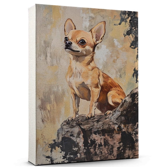 Chihuahua Dog Playing Climbing Stretched Canvas Size 8x12 – Sports Dog ...