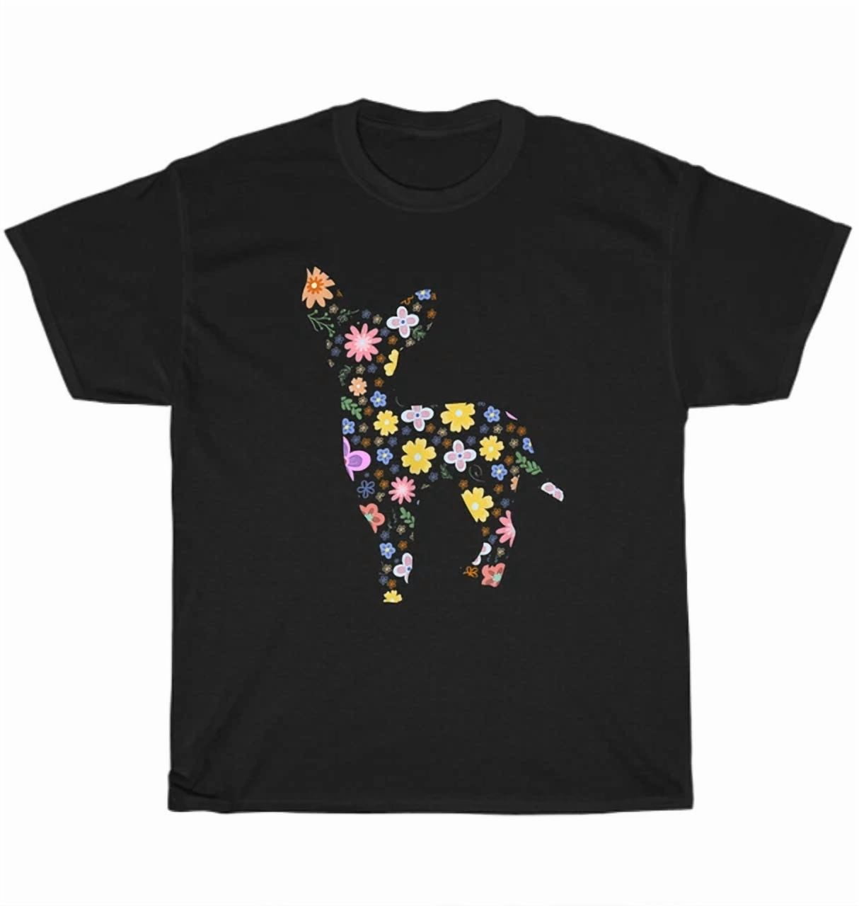 Chihuahua Flower Dog Silhouette Floral Dogs Pet Puppy Animal Lover T ...