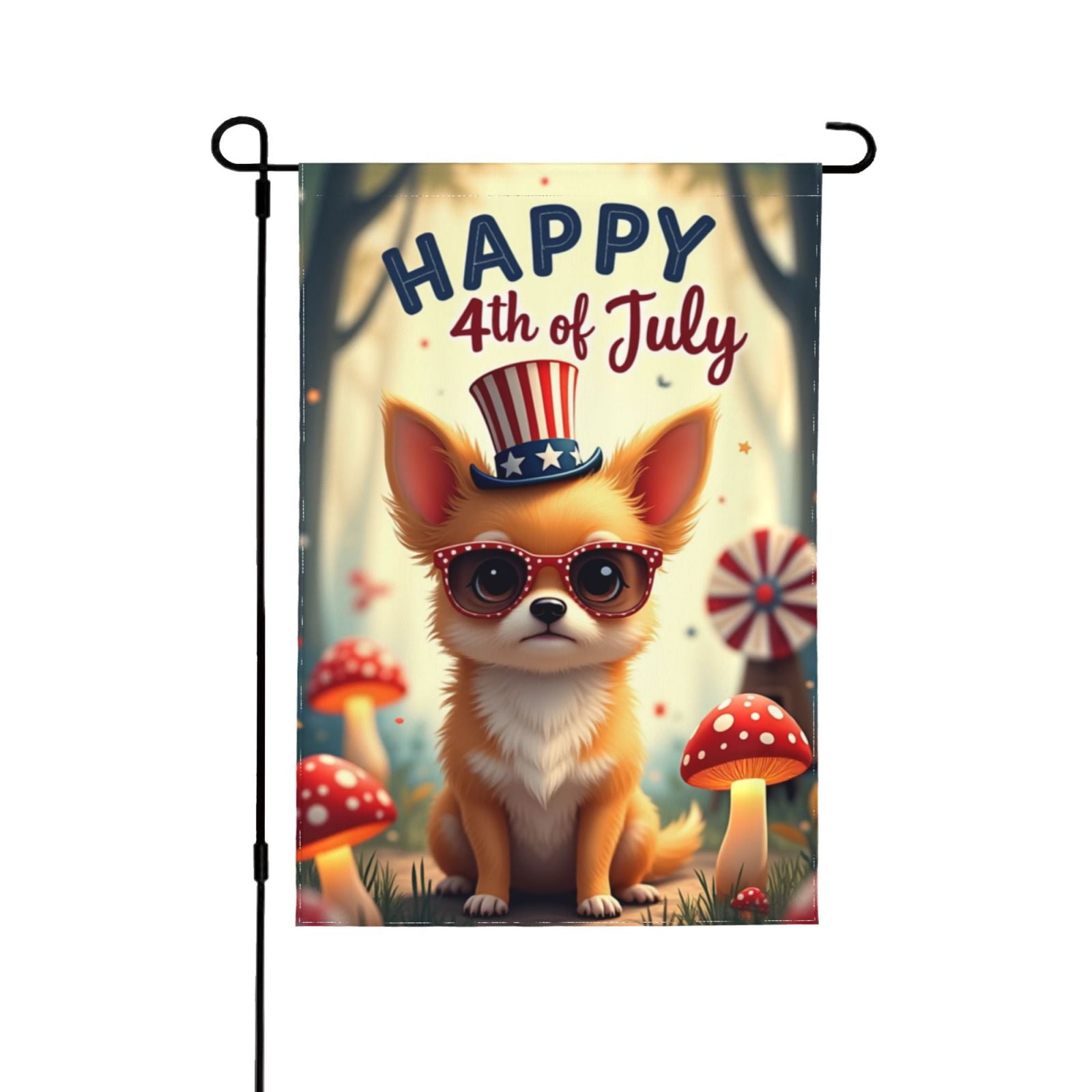 Chihuahua Funny Flags Dog Garden Flags 12.5x18 Double Sided, Happy 4th ...