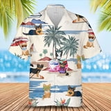 Chihuahua Longhair Summer Beach Hawaiian Shirt, Dog Aloha Beach Shirt ...
