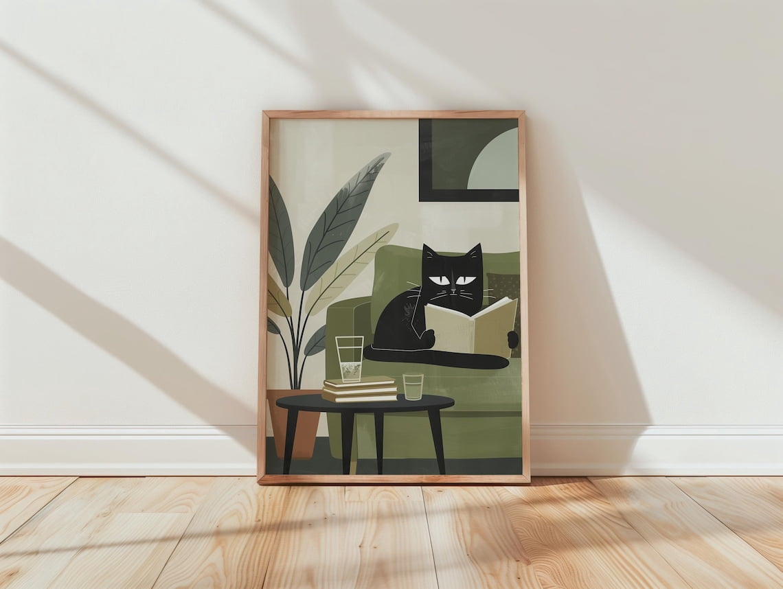 Chihuahua Minimalist Pet Portrait Long Haired Poster Unframed Paper ...