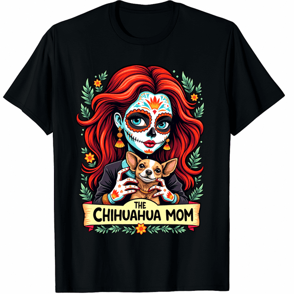 Chihuahua Mom Tarot Card Skeleton Mama Dog Lover Witchy Vibe Graphic ...