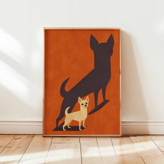 Chihuahua Poster Dog Wall Art Cute Pet Chihuahua Dog Decor Gift Art ...