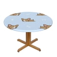 Chihuahua Puppy Bone Sleeping Dog Fitted Round Tablecloth 110cm with ...