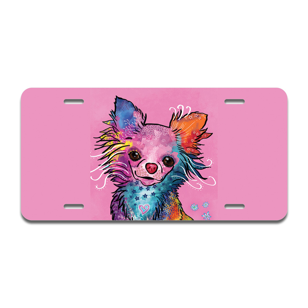 Chihuahua Rainbow Aluminum License Plate| License Plate 12" X 6" Fits ...