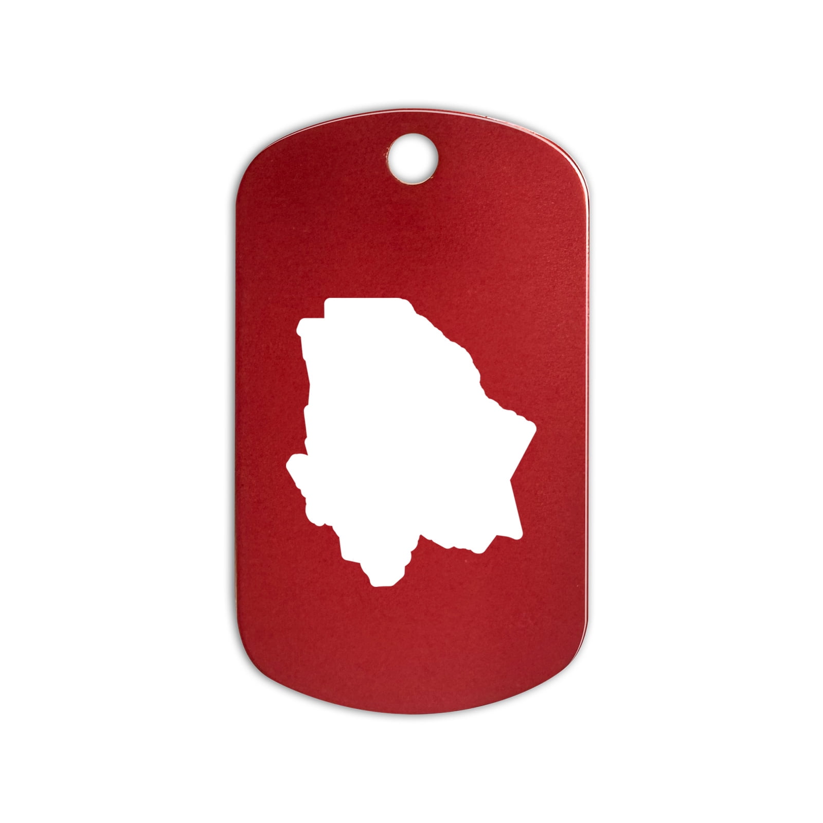 Chihuahua State Shaped V2 GI Dog Tag Aluminum Keychain ci chih mexico ...