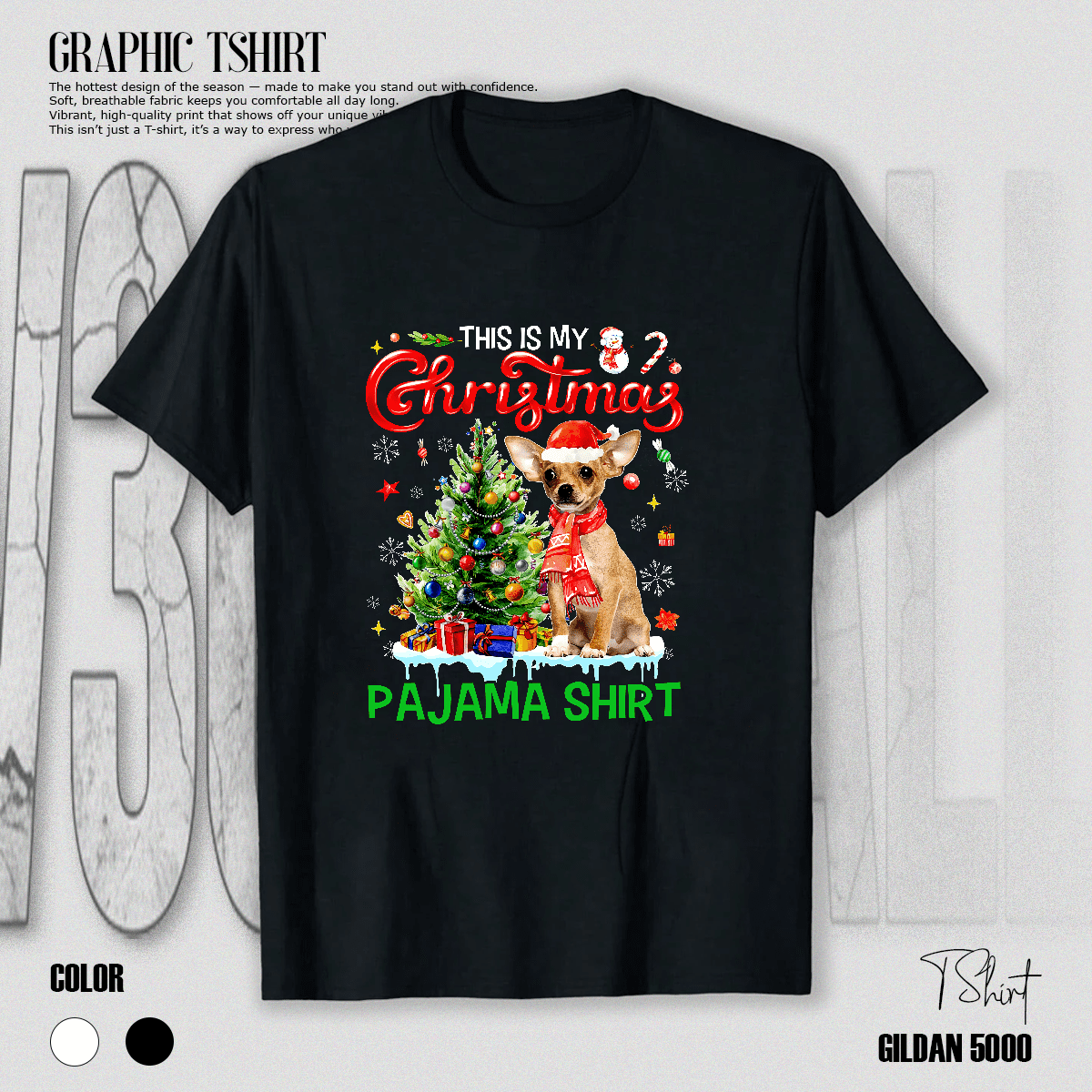Chihuahua This Is My Pajama Cute Guard Dog Pet Owner Holiday Unisex T ...