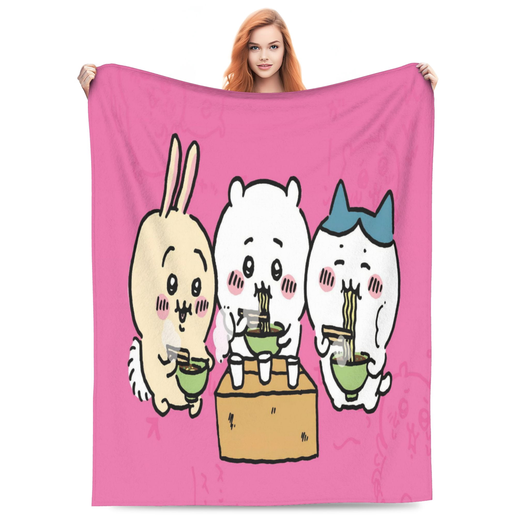 Chii-ka-w Bed Blanket 3D Printed Throw Blanket Lightweight Super Soft ...
