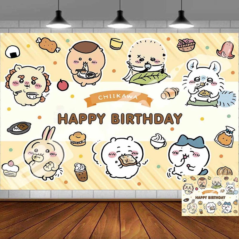 Chiikawa Backdrop Banner Party Supplies Poster Movie Theme Background ...