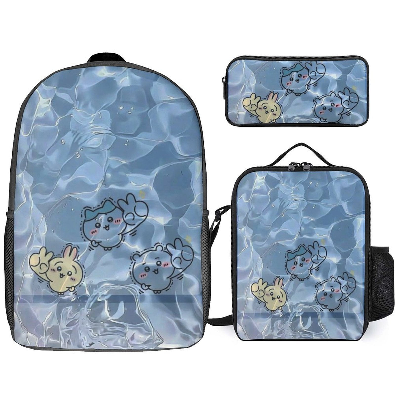 Chiikawa Backpack Messenger Bag Lunch Bag Pencil Case Set 17 Inch - Walmart.com