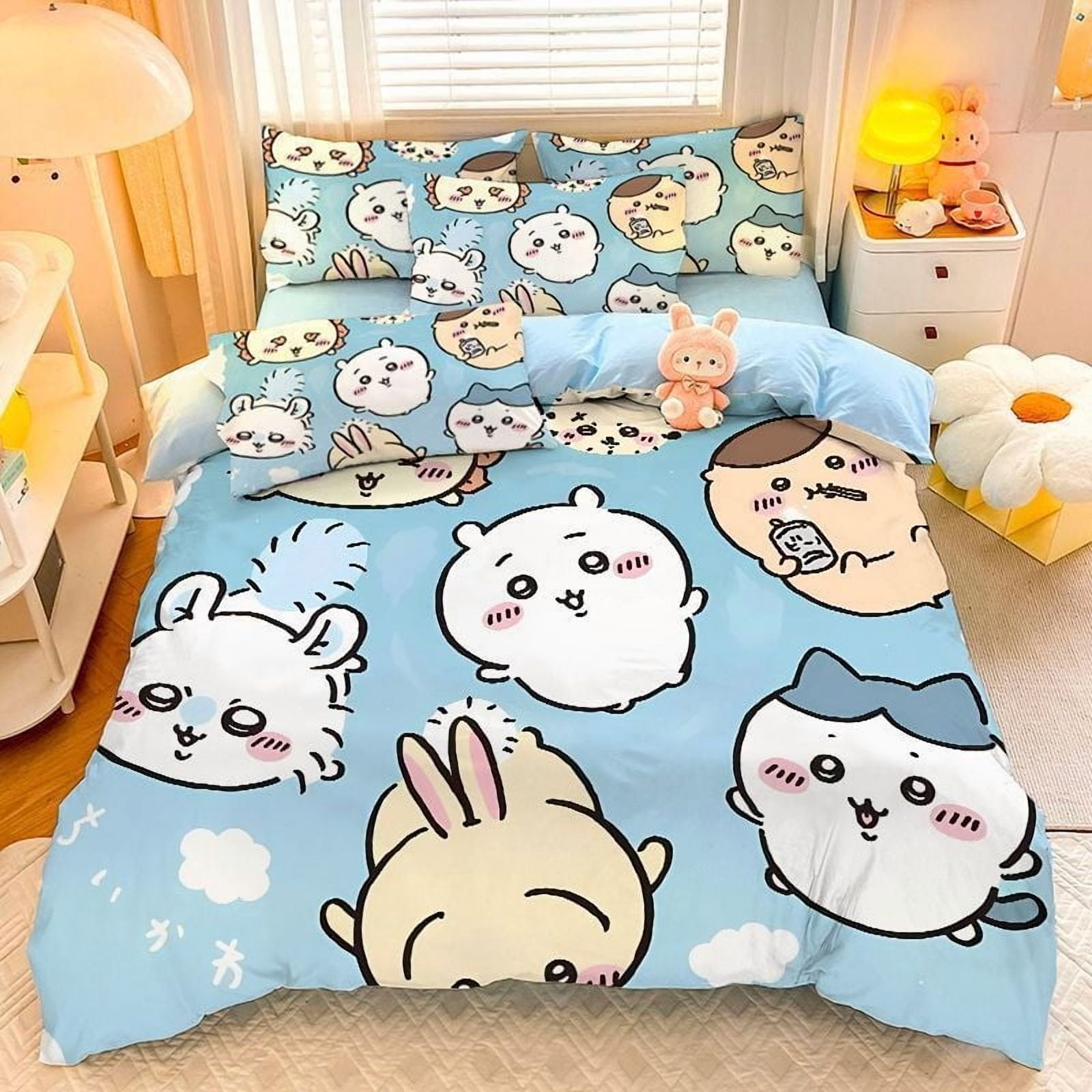 Chiikawa Bedding Set Usagi Home Decoration Pillowcase Quilt Cover Cute ...