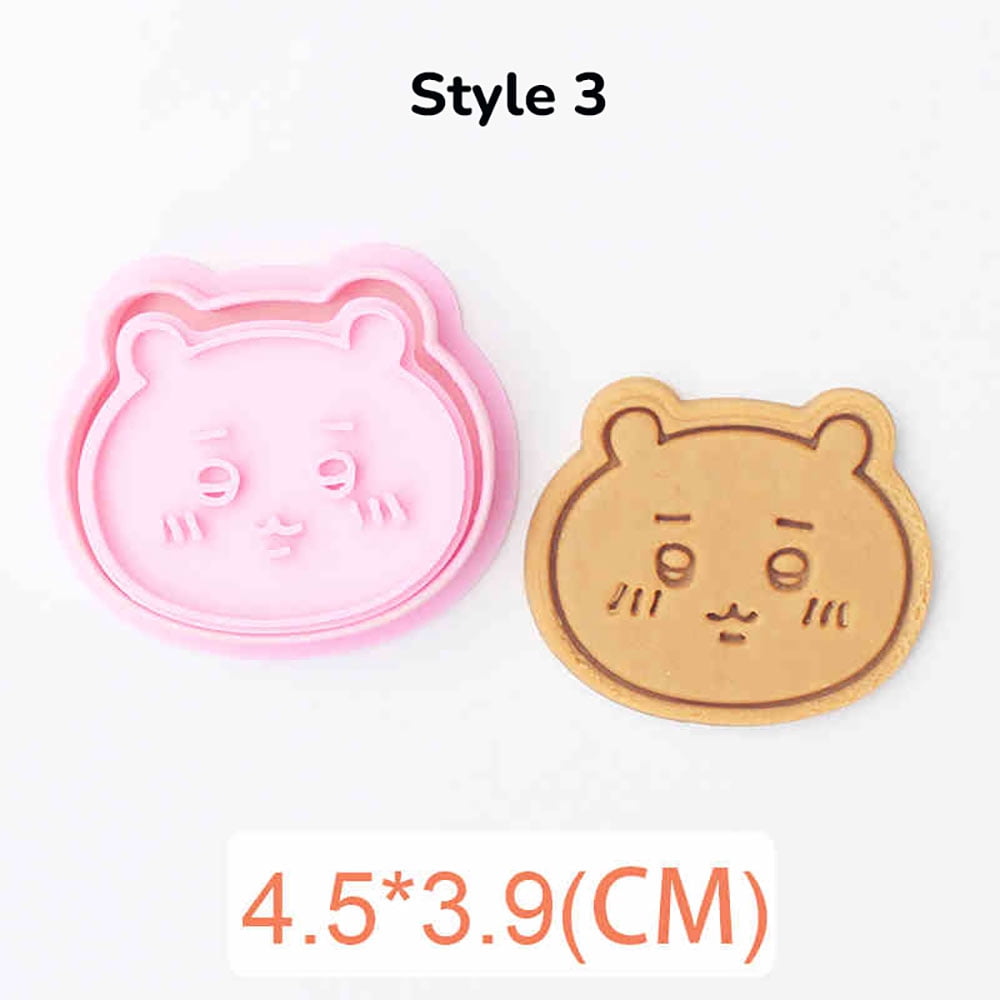 Chiikawa Cartoon Cookie Mold Cutters Pressable Biscuit DIY Kitchen ...