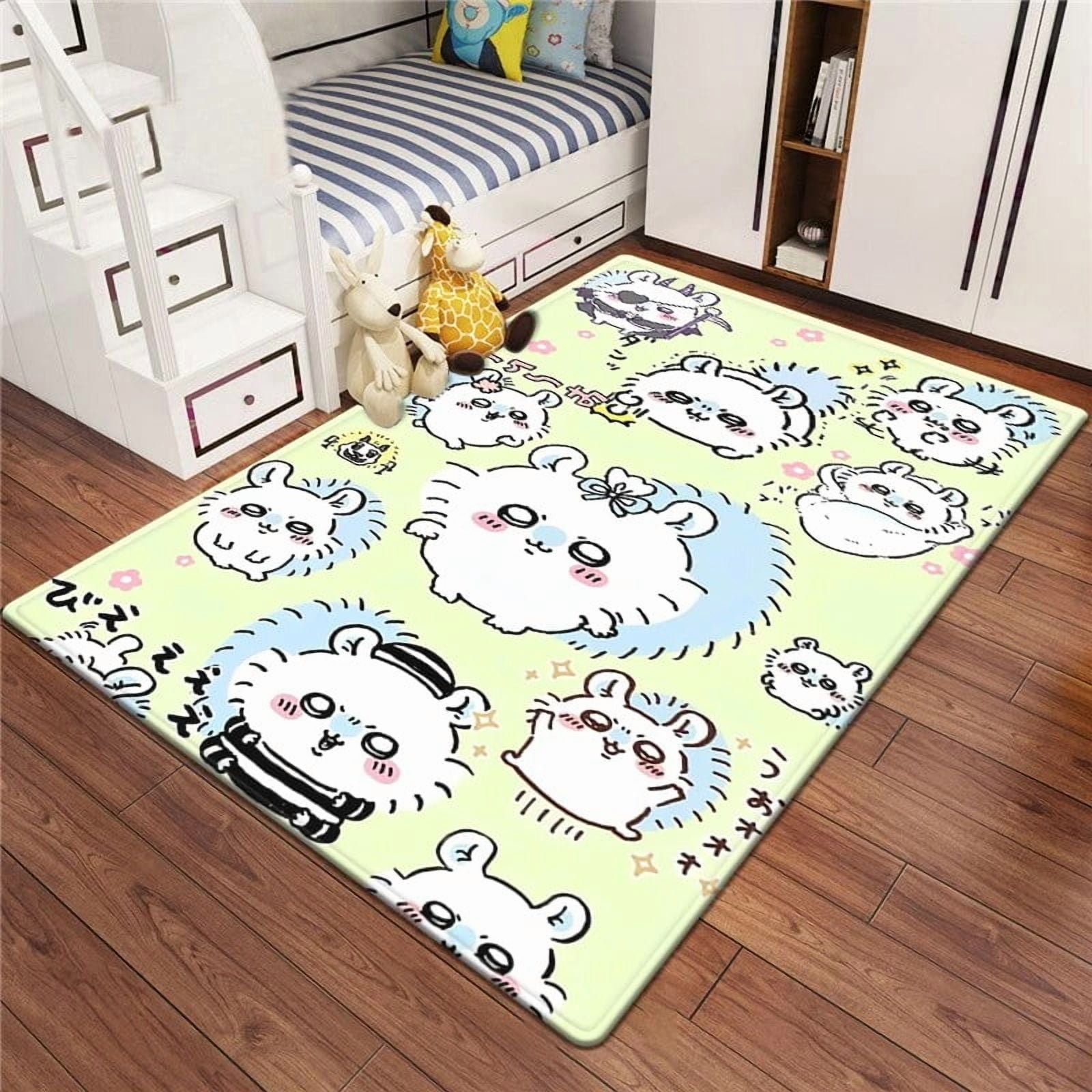Chiikawa Cartoon Printed Carpet for Hallway Entrance Foot Mat Cute Room ...