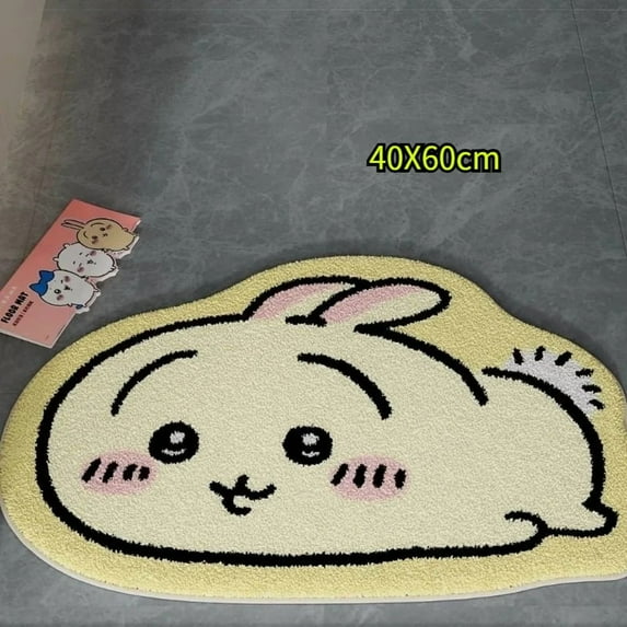 Chiikawa Cartoon Rug Hachiware Usagi Plush Floor Mat Bathroom Non-Slip ...