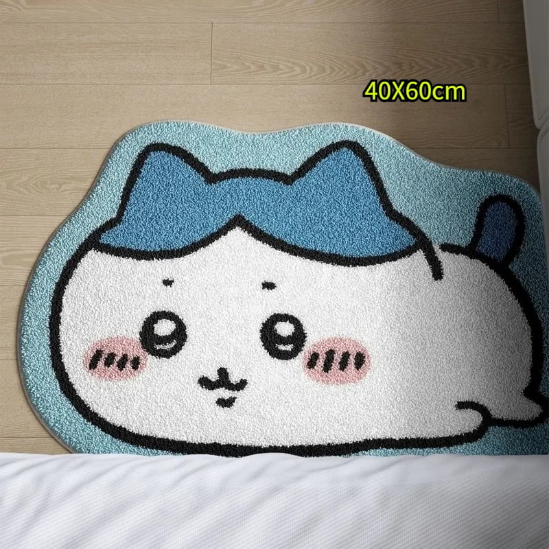 Chiikawa Cartoon Rug Hachiware Usagi Plush Floor Mat Bathroom Non-Slip ...