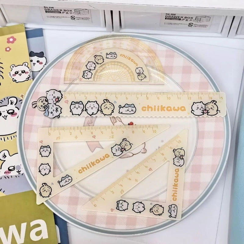 Chiikawa Cartoon Ruler Kawaii Creative Acrylic Rulers Drawing Tools ...