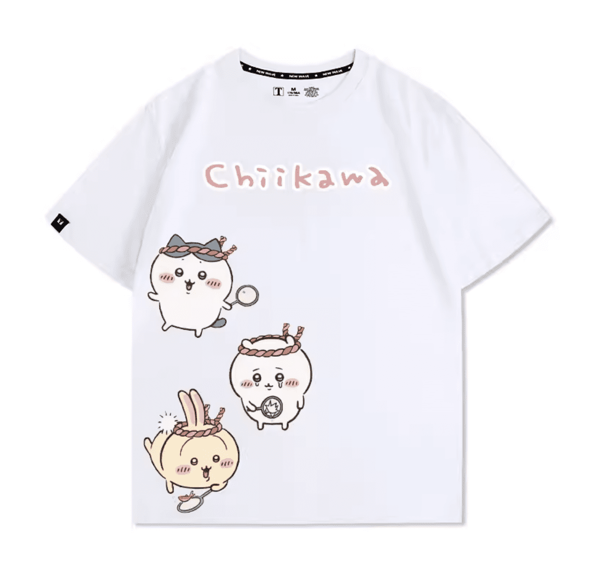 Chiikawa Cute Cartoon Print Short Sleeve Round Neck Women Men Loose ...