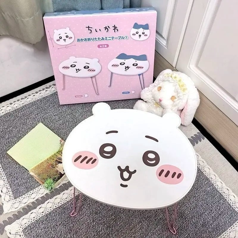 Chiikawa Folding Table Usagi Hachiware Anime Table Kawaii Space Saving ...