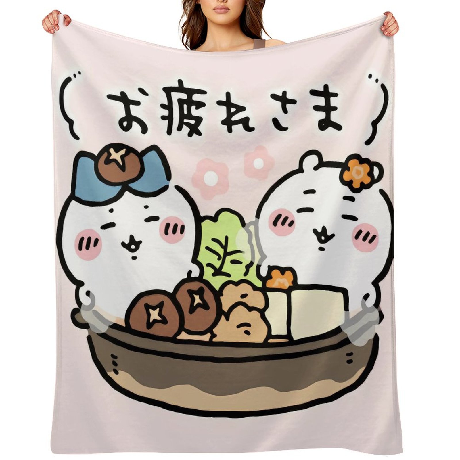 Chiikawa Hachiware Flannel Blanket Small Blanket Soft And Comfortable