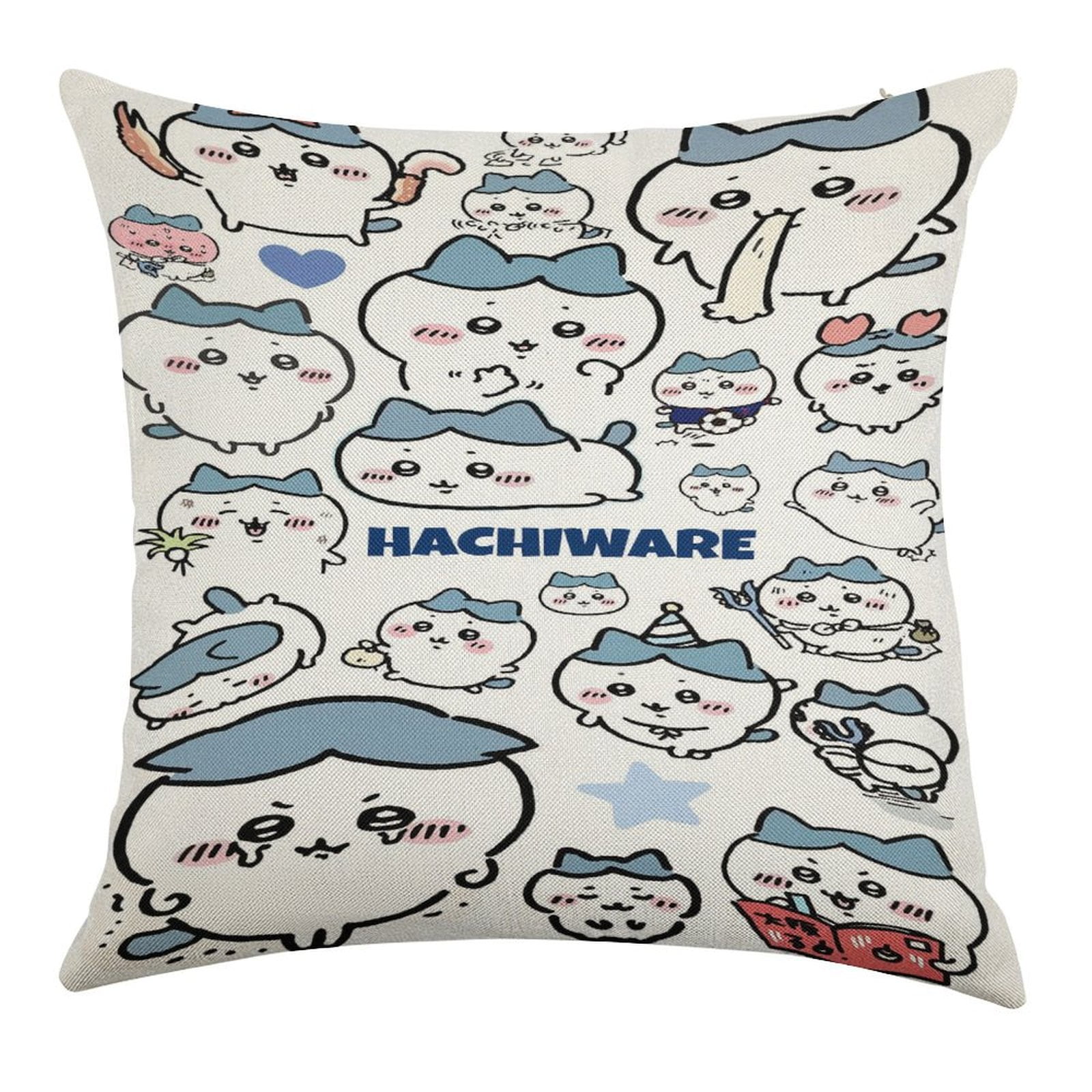 Chiikawa Hachiware Throw Pillow Cover Imitation Linen Pillow Cover Sofa ...
