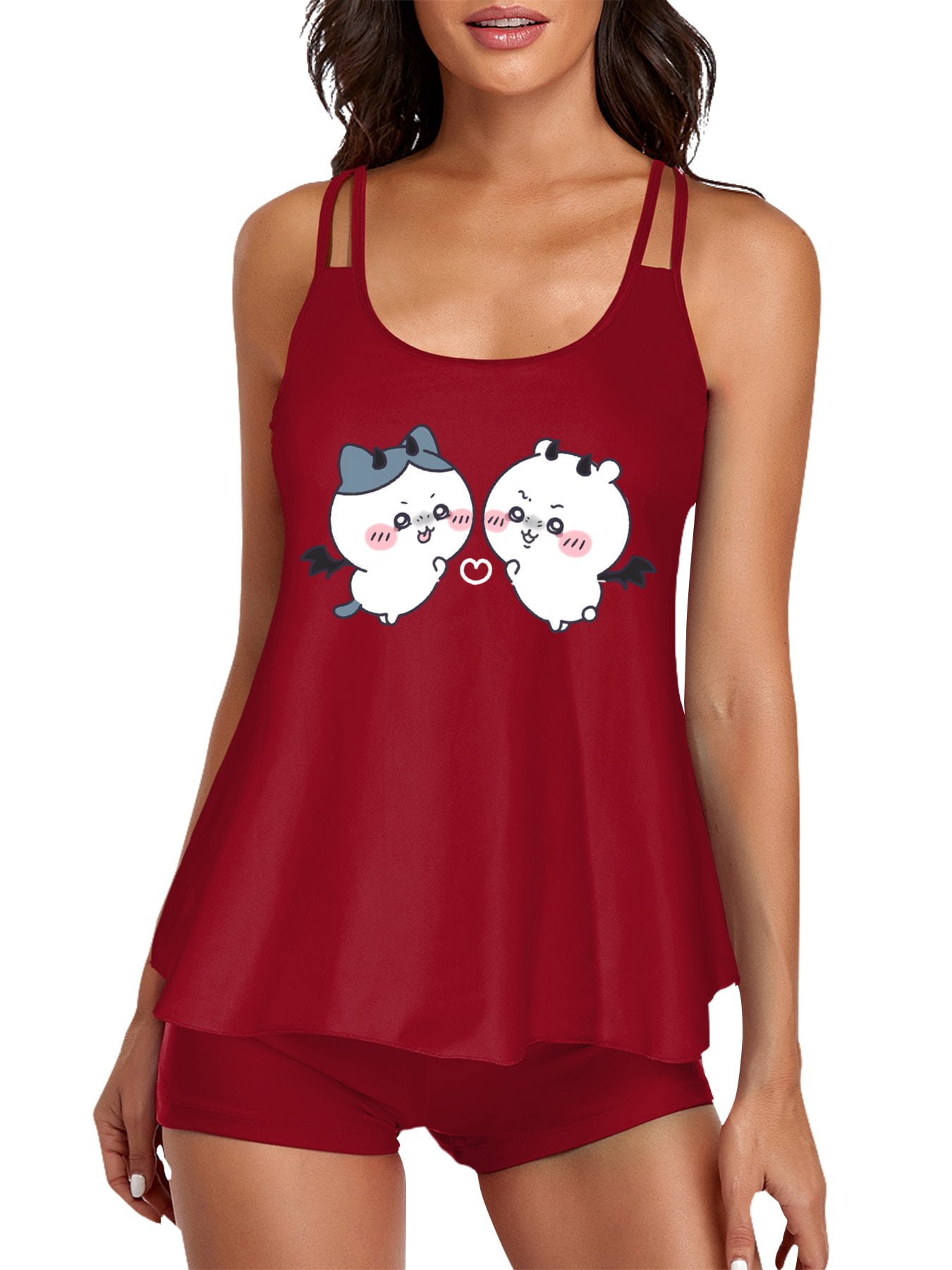 Chiikawa Hachiware Women's Separate Swimsuit Bikini And Swimming Trunks ...