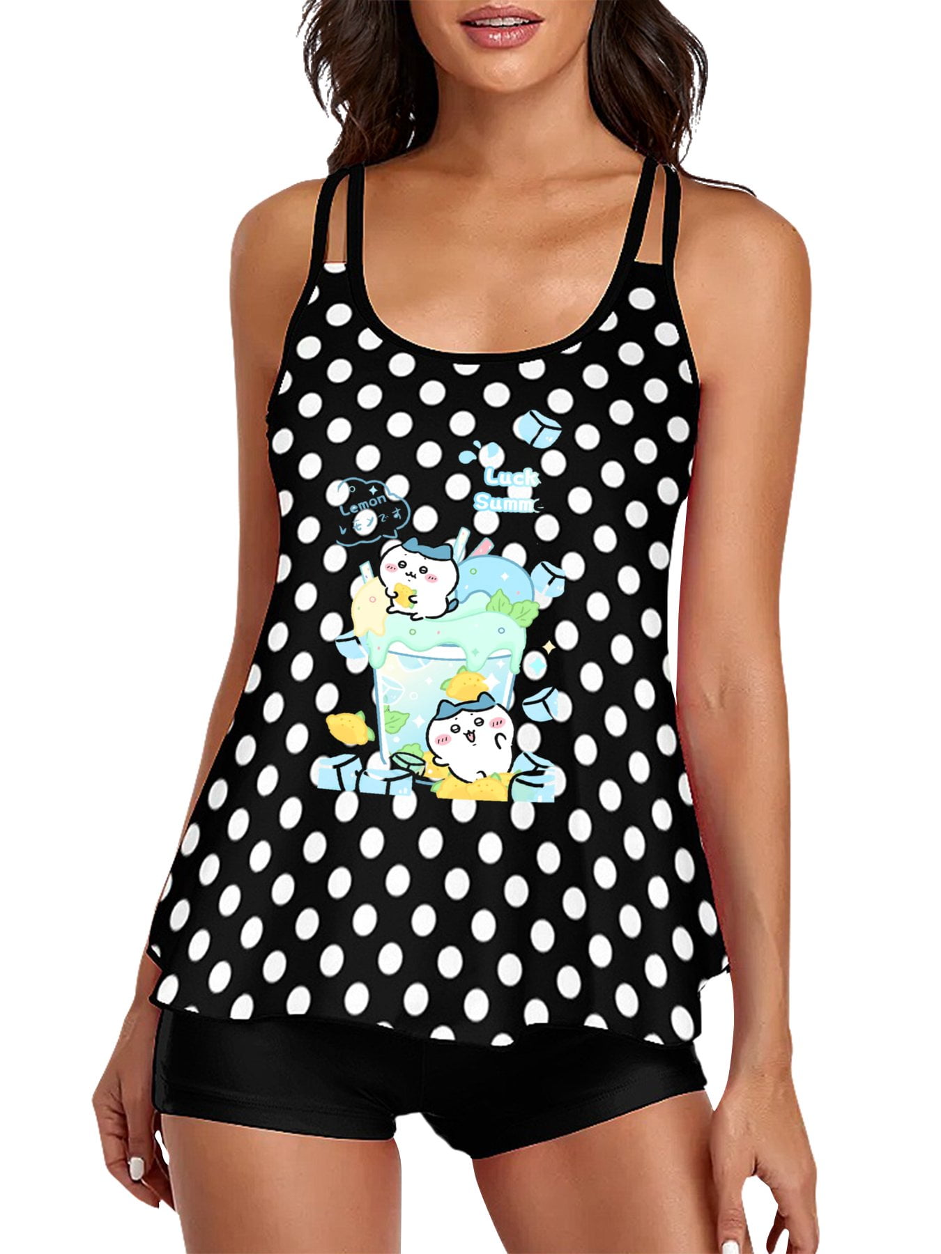 Chiikawa Hachiware Women's Two Piece Swimming Suit Set Swimsuit And ...